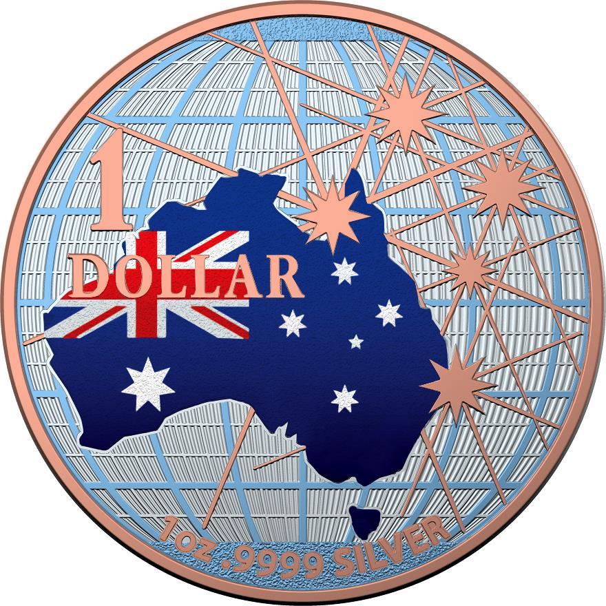 Australia 2020 1$ - Beneath the Southern Skies - Flag - 1 Oz Silver Co ...
